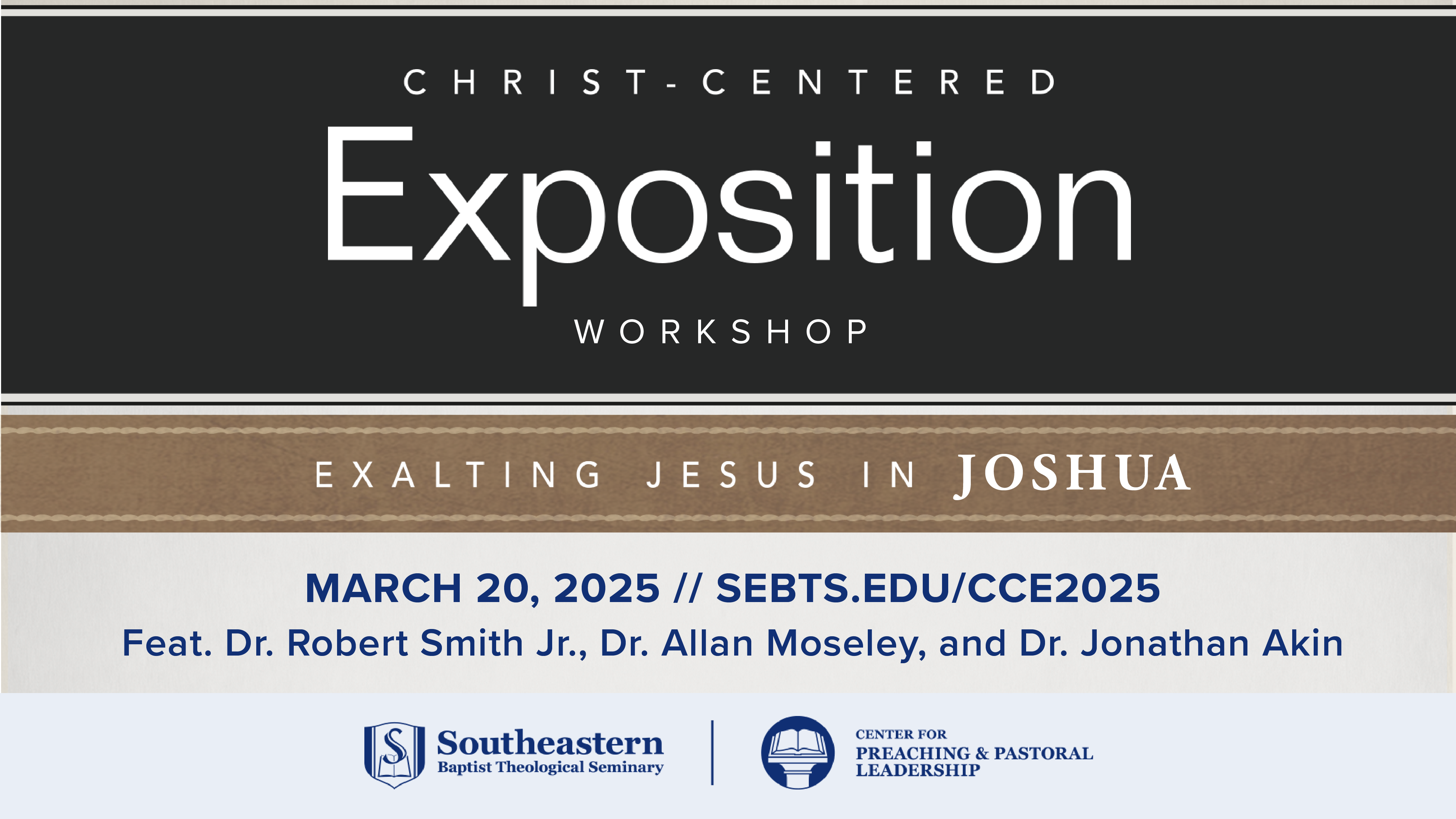 Christ-Centered Exposition Workshop: Exalting Jesus in Joshua - Center ...